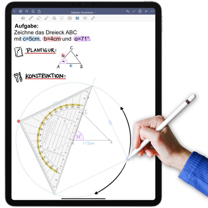 Das digitale Geodreieck für GoodNotes