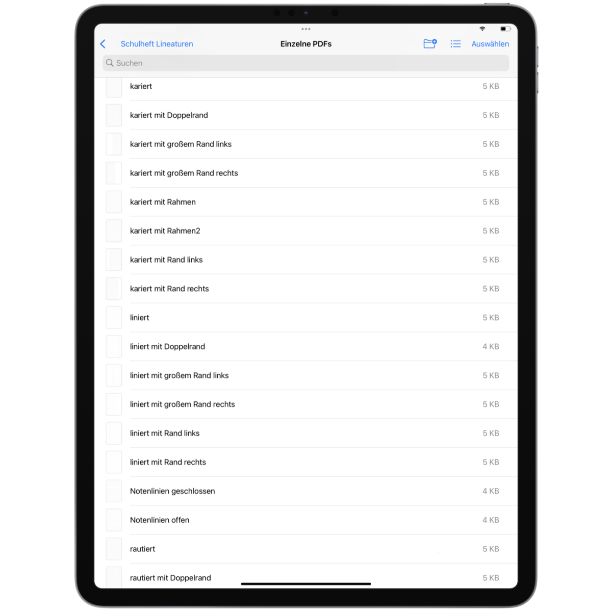 Deutsche Schulheft-Lineaturen - Widescreen Education